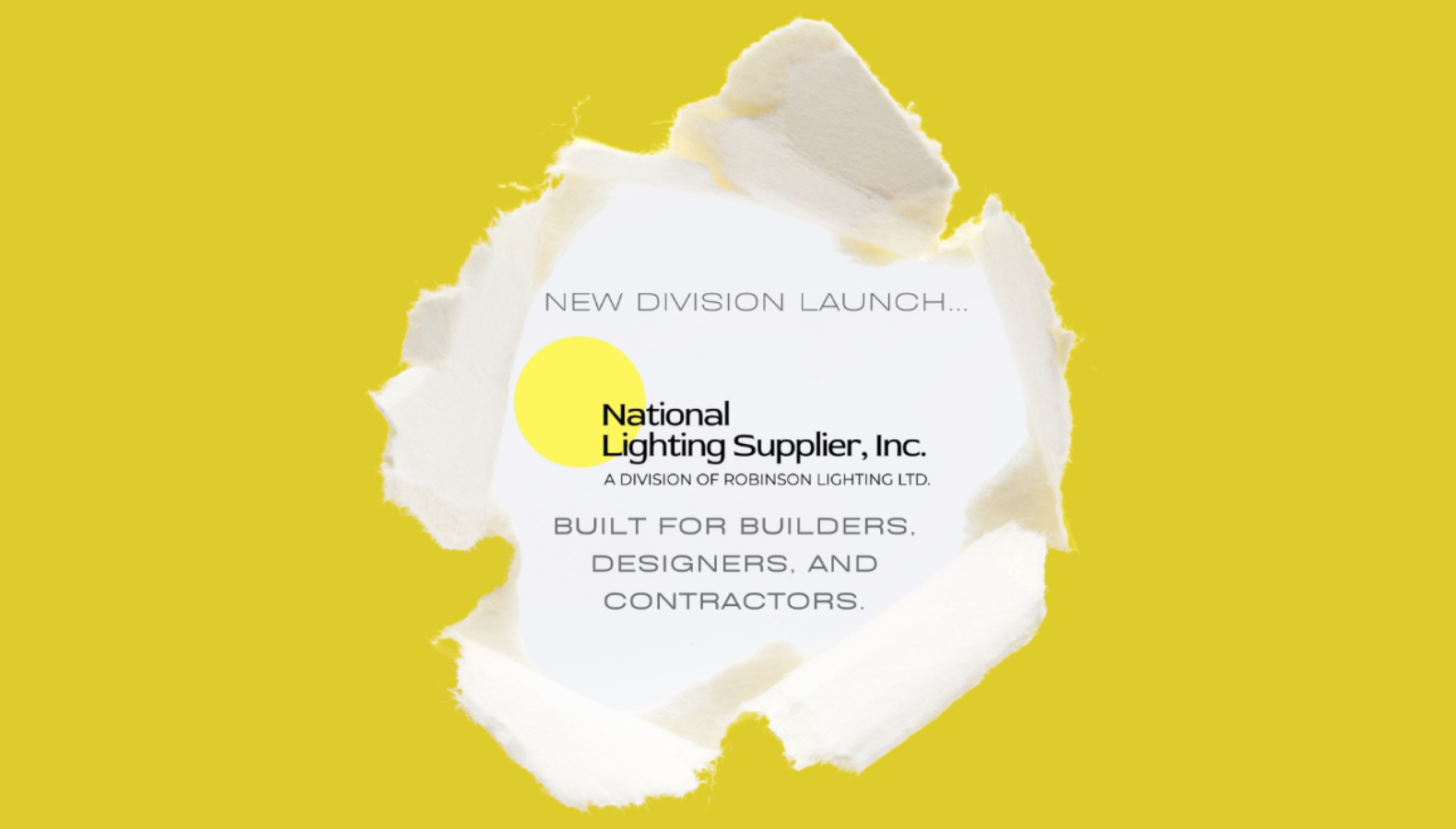 Robinson Lighting Launches New Division to Serve Builders - Lighting ...